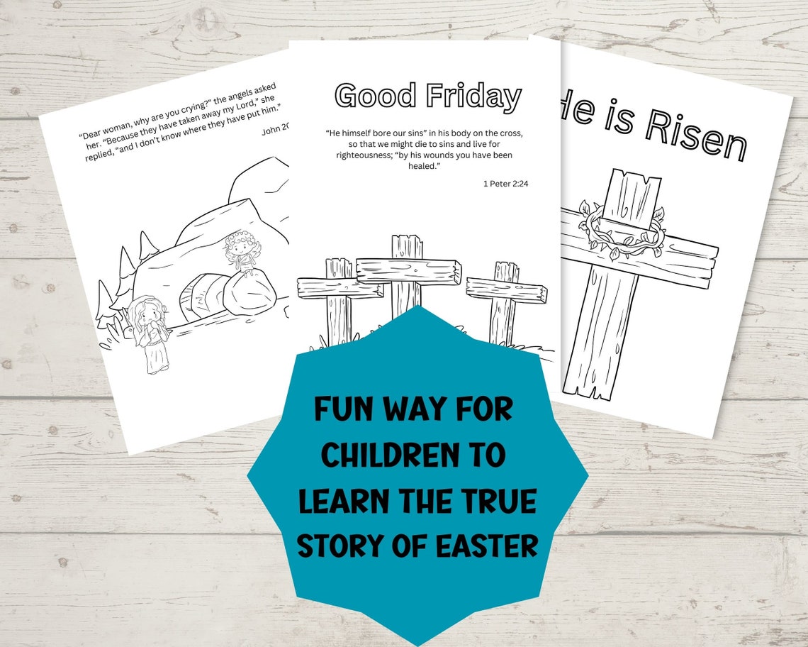 Easter Story Coloring Pages, Printable Easter Coloring Pages, Cute ...