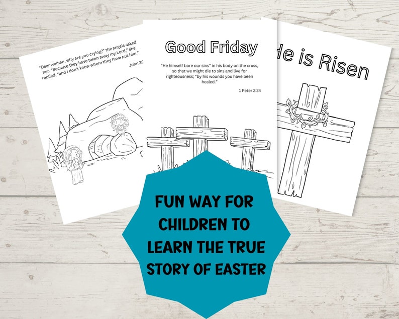 Easter Story Coloring Pages, Printable Easter Coloring Pages, Cute ...