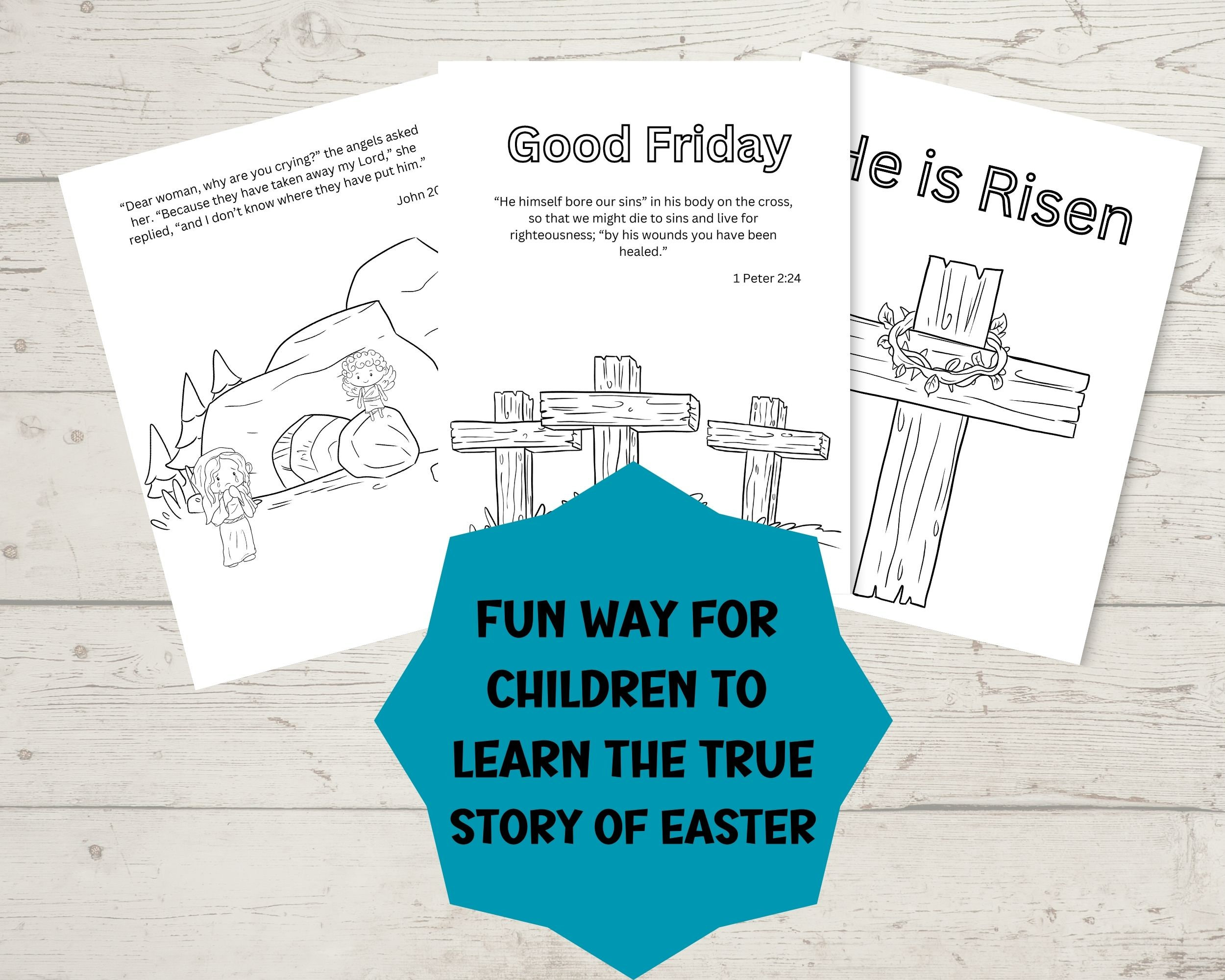 Easter Story Coloring Pages, Printable Easter Coloring Pages, Cute ...