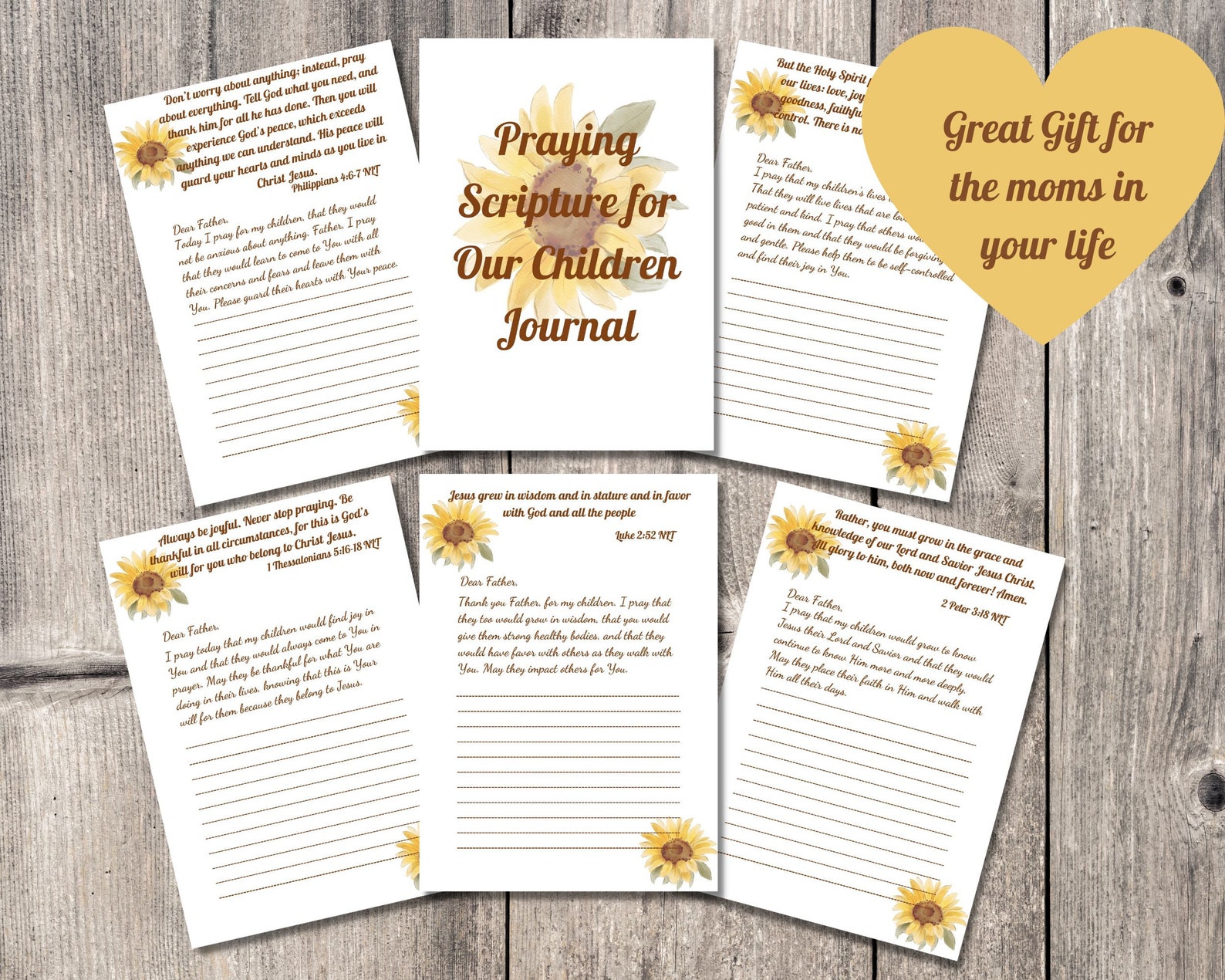 Prayer Journal for Moms, Printable Praying Scripture for Our Children ...