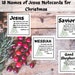 18 Names of Jesus Notecards, Printable Names of Jesus Notecards for ...