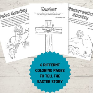 Easter Story Coloring Pages, Printable Easter Coloring Pages, Cute ...