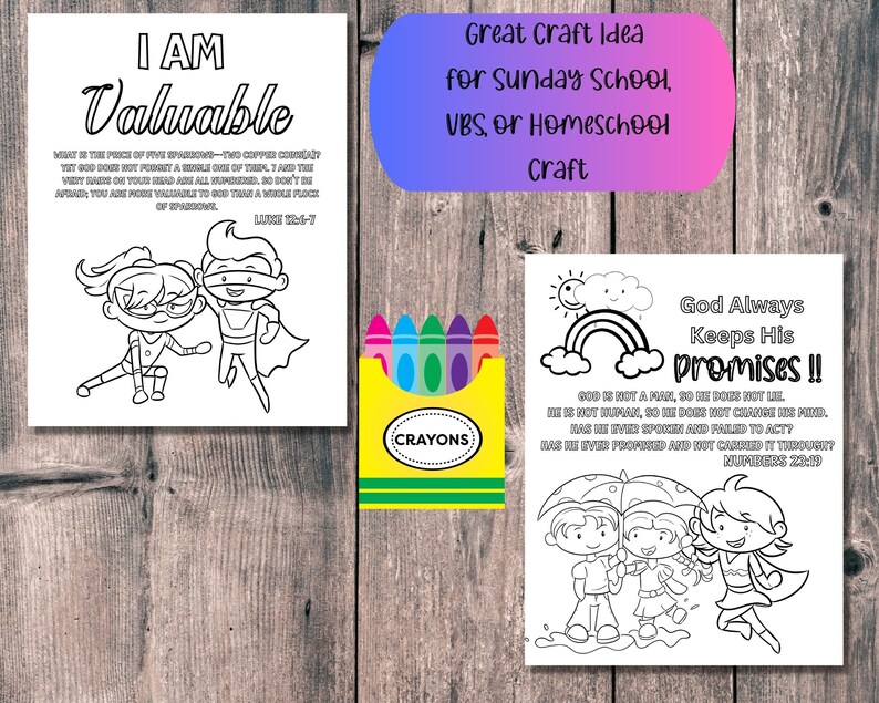 12 Kids Coloring Bible Verse Pages, Printable Superhero Bible Verse ...
