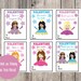 Princess Valentines Cards for Girls, Kids Valentine Gift Tags ...