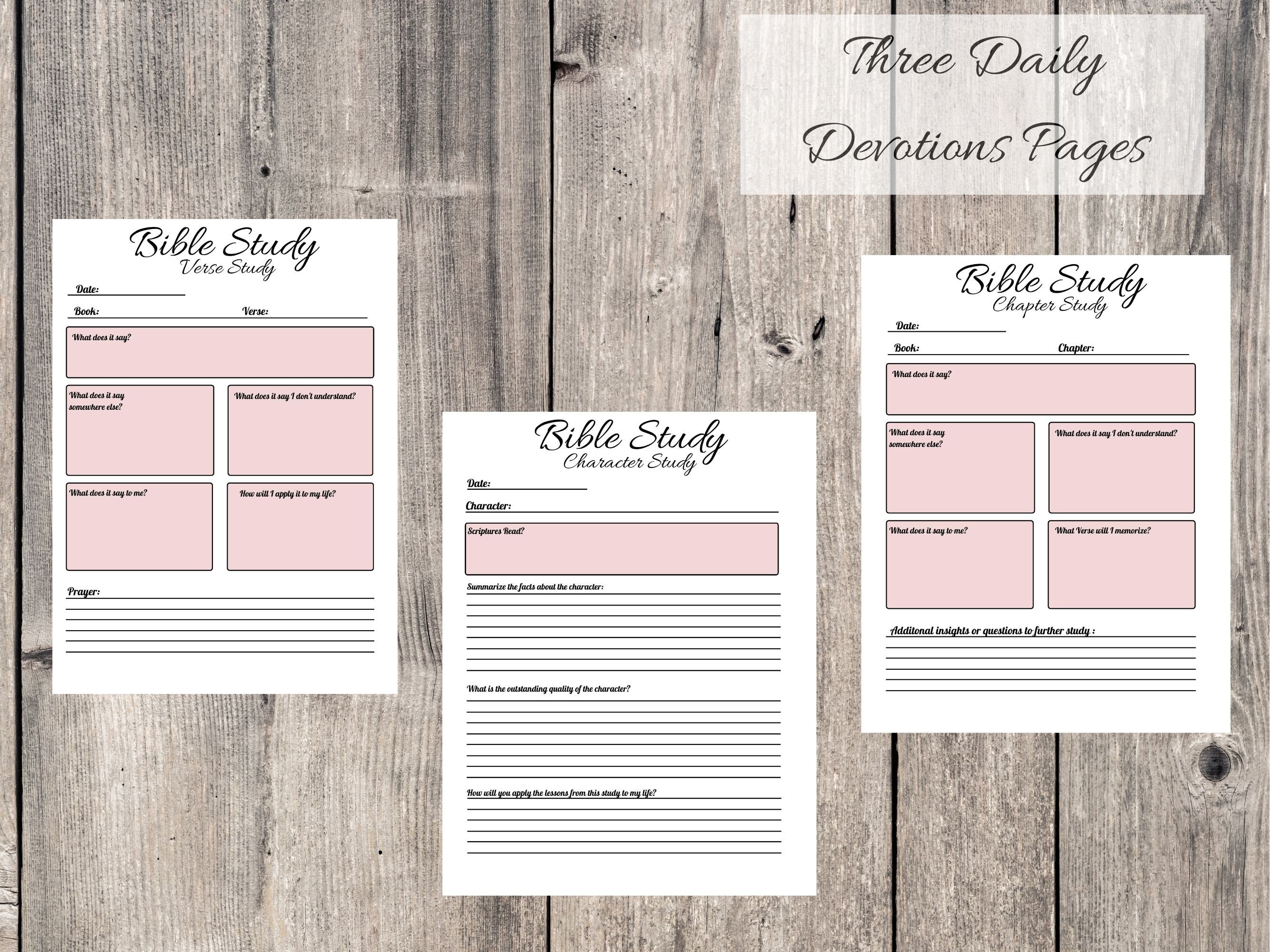 Bible Study Journal, Printable Journal. This Pretty Daily Devotions ...