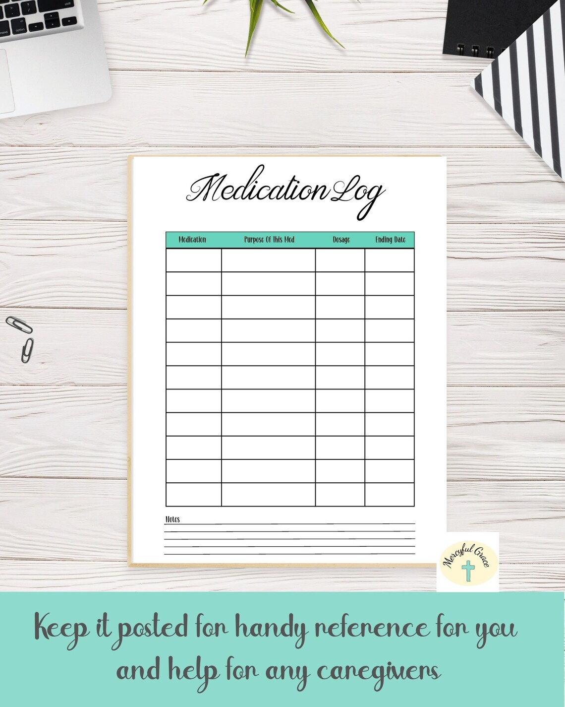 Convenient Printable Medication Tracker. Medication Log, an Easy Way to ...