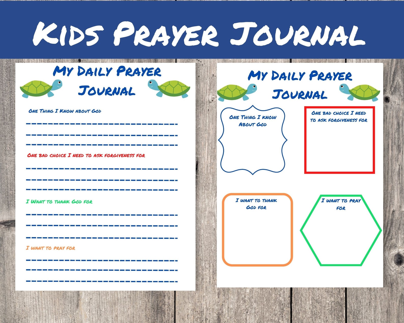 Kids Printable Prayer Journal, Perfect for Elementary and Preschool Age ...