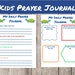 Kids Printable Prayer Journal, Perfect for Elementary and Preschool Age ...
