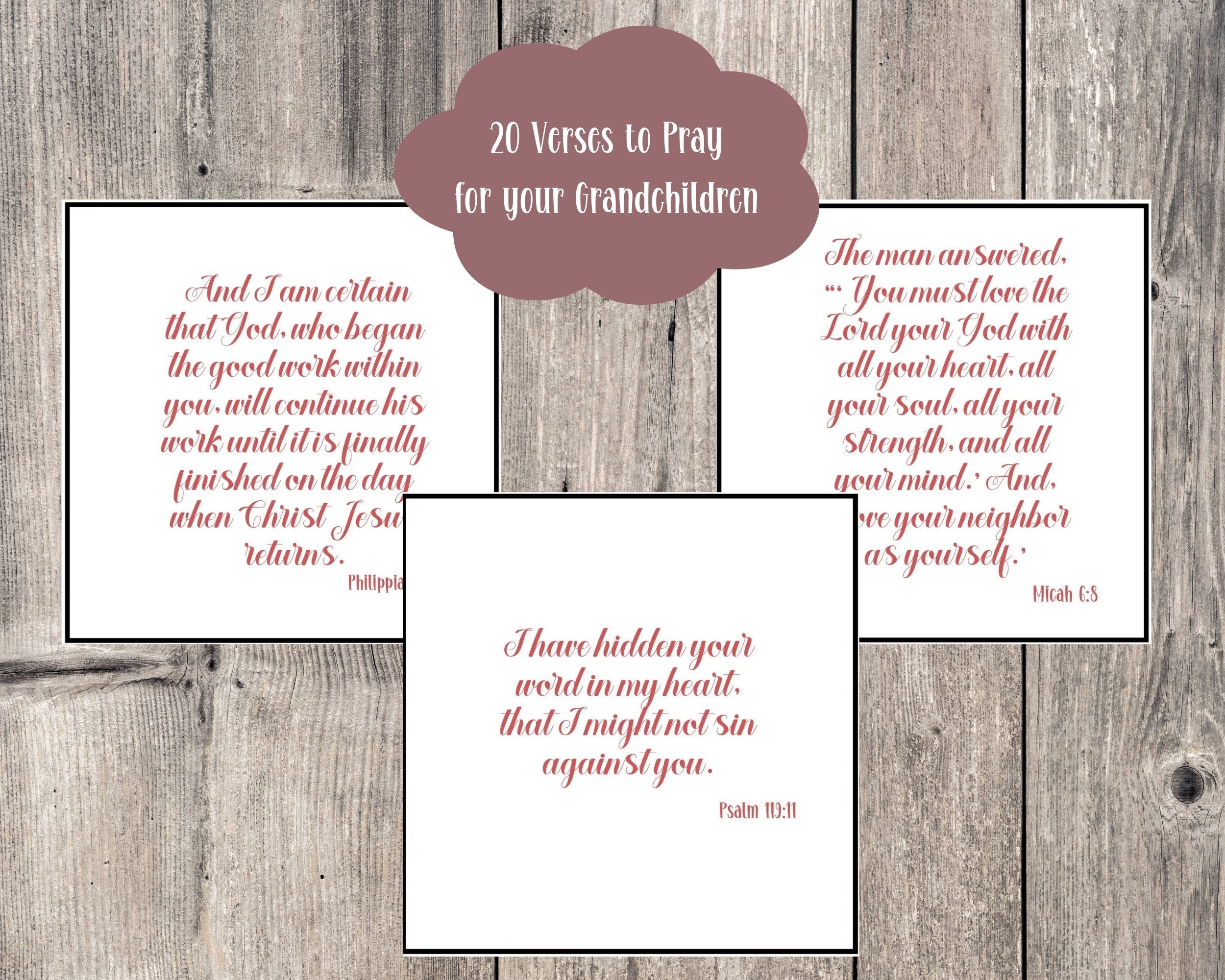 Scripture Verses to Pray for Your Grandchildren, Printable Bible Verse ...
