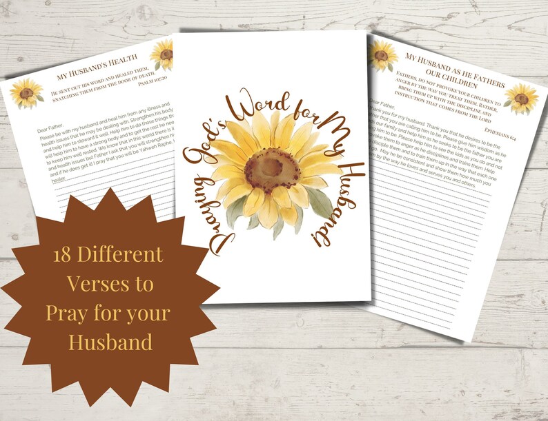 Printable Praying Scripture for My Husband Journal, Prayer Journal for ...