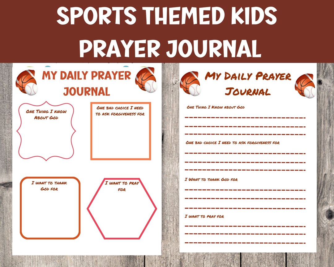 Kids Printable Prayer Journal, Perfect for Elementary and Preschool Age ...