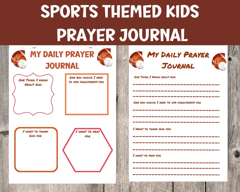Kids Printable Prayer Journal, Perfect for Elementary and Preschool Age ...