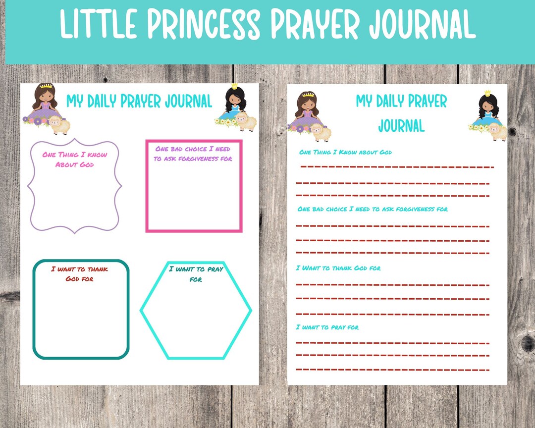 Kids Printable Prayer Journal, Perfect for Elementary and Preschool Age ...