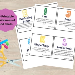 Names and Attributes of God From A-Z for Kids Notecards, Printable ...