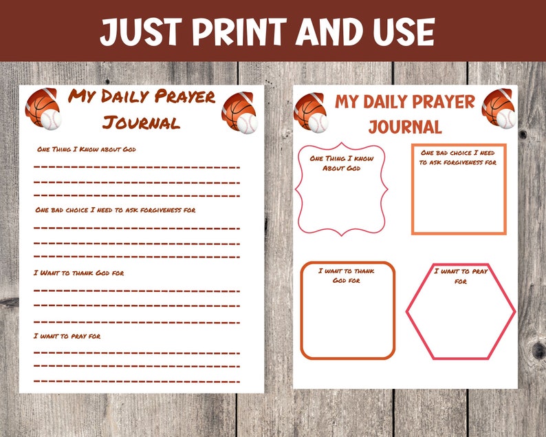 Kids Printable Prayer Journal, Perfect for Elementary and Preschool Age ...