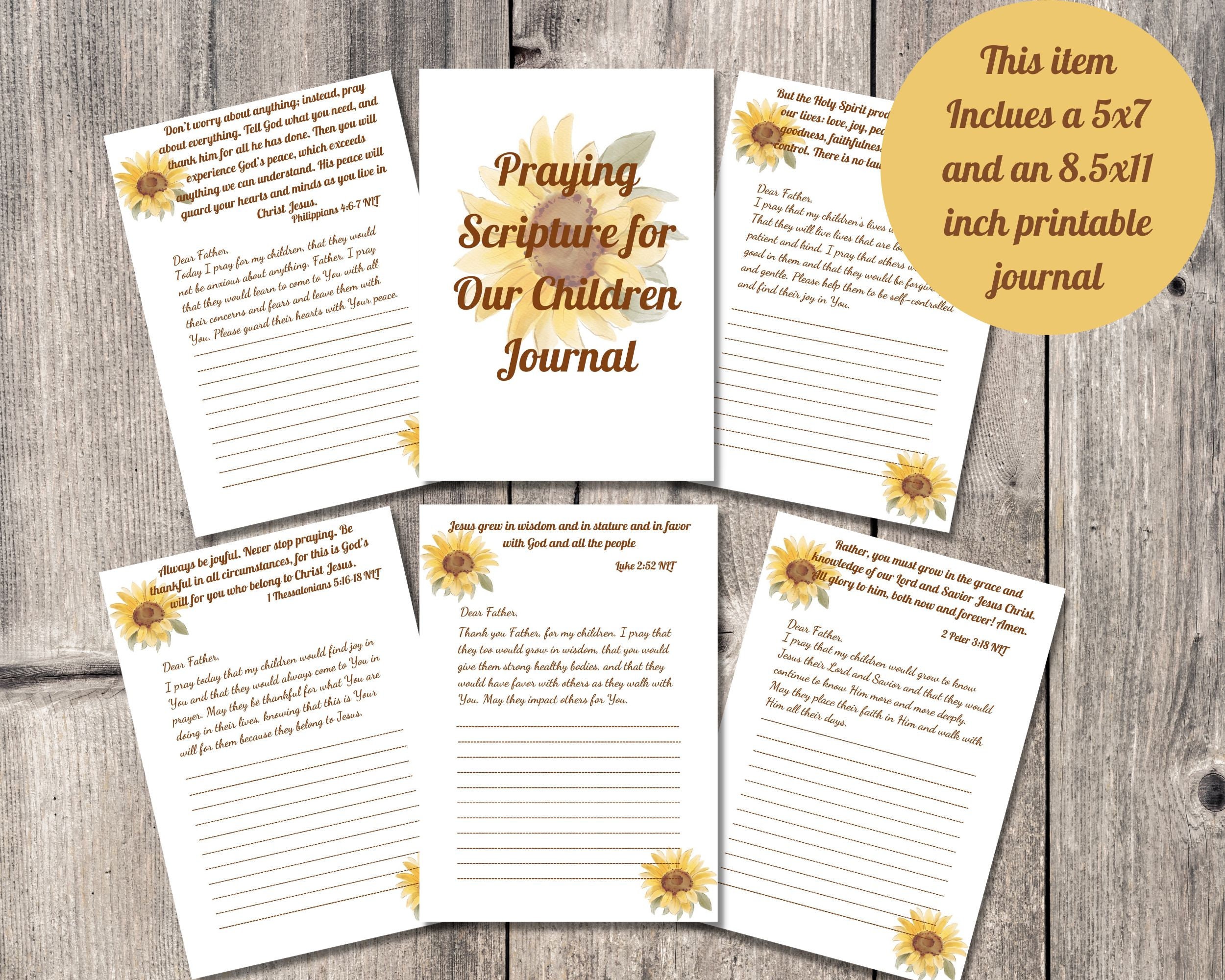 Prayer Journal for Moms, Printable Praying Scripture for Our Children ...