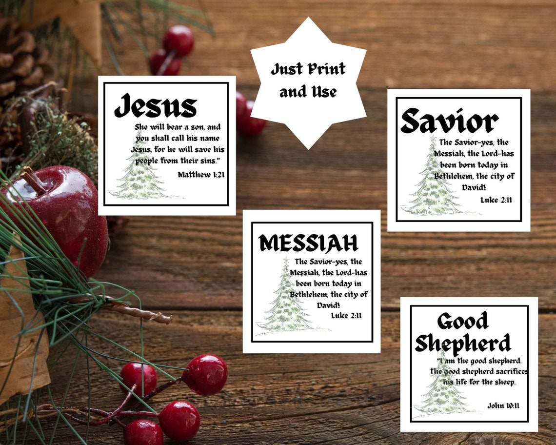 18 Names of Jesus Notecards, Printable Names of Jesus Notecards for ...