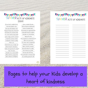Kids Summer Planner, Printable Habit Tracker, Prayer Journal (PDF) - Etsy