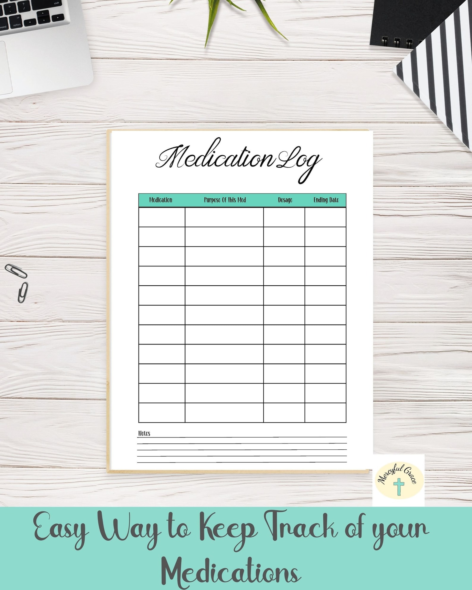 Convenient Printable Medication Tracker. Medication Log, an Easy Way to ...