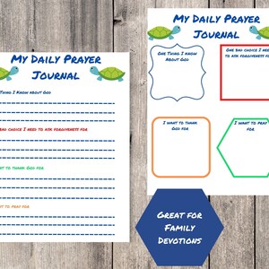 Kids Printable Prayer Journal, Perfect for Elementary and Preschool Age ...