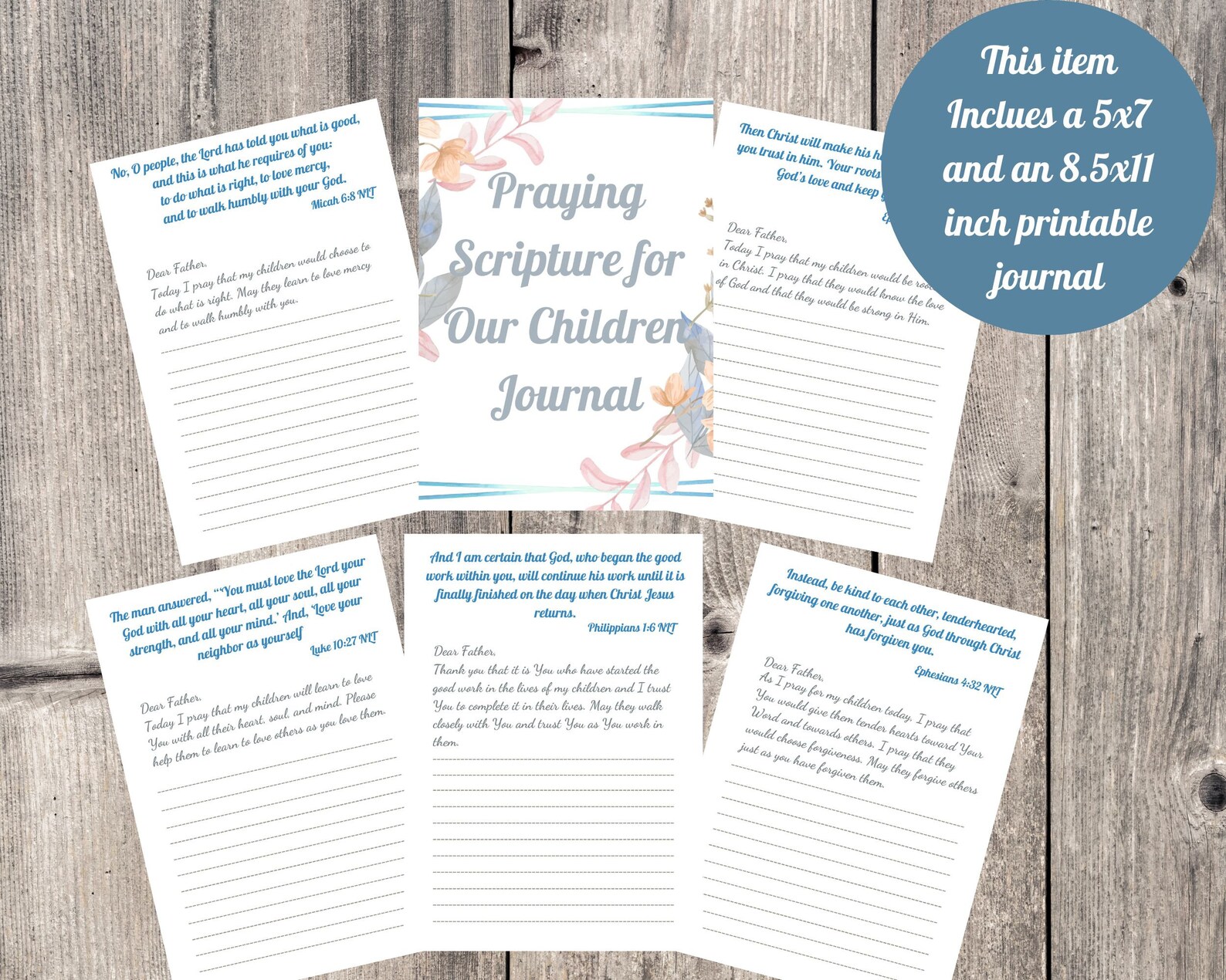 Prayer Journal for Moms, Printable Praying Scripture for Our Children ...