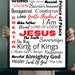 Names of God Word Art Poster, Printable Names and Attributes of God ...