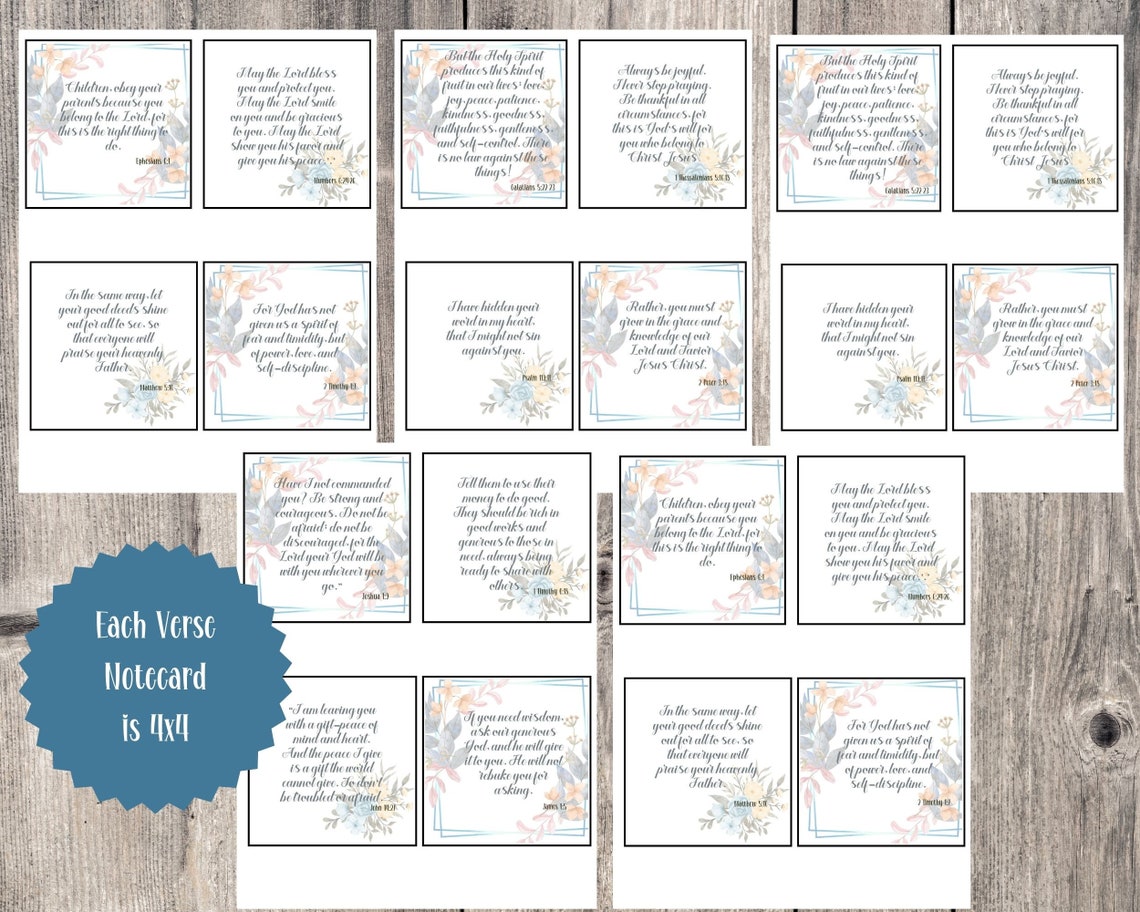 Scripture Verses to Pray for Your Children, Printable Bible Verse Cards ...
