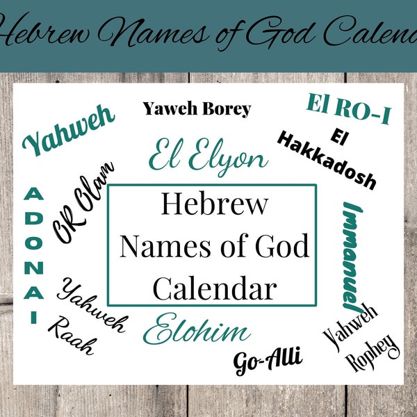 Printable Hebrew Calendar - Etsy