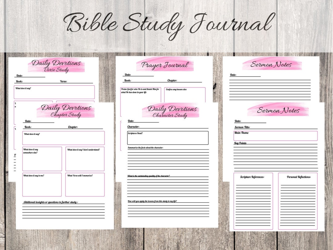 Bible Study Journal, Printable Journal. This Pretty Daily Devotions ...