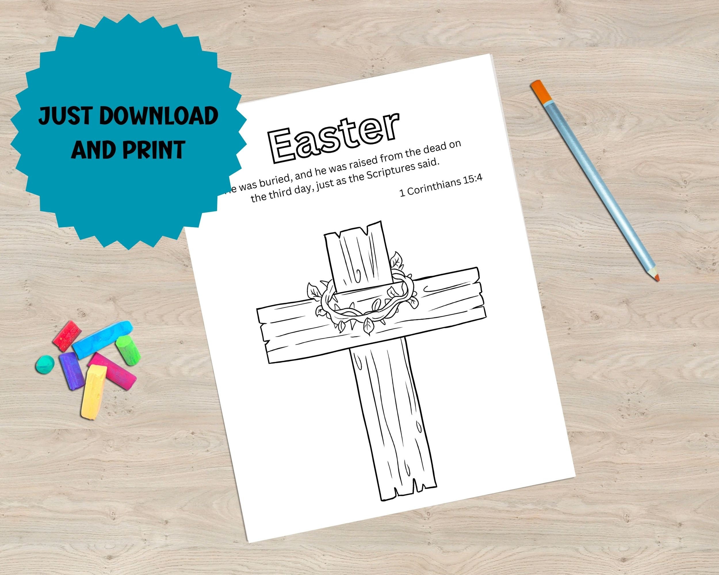 Easter Story Coloring Pages, Printable Easter Coloring Pages, Cute ...