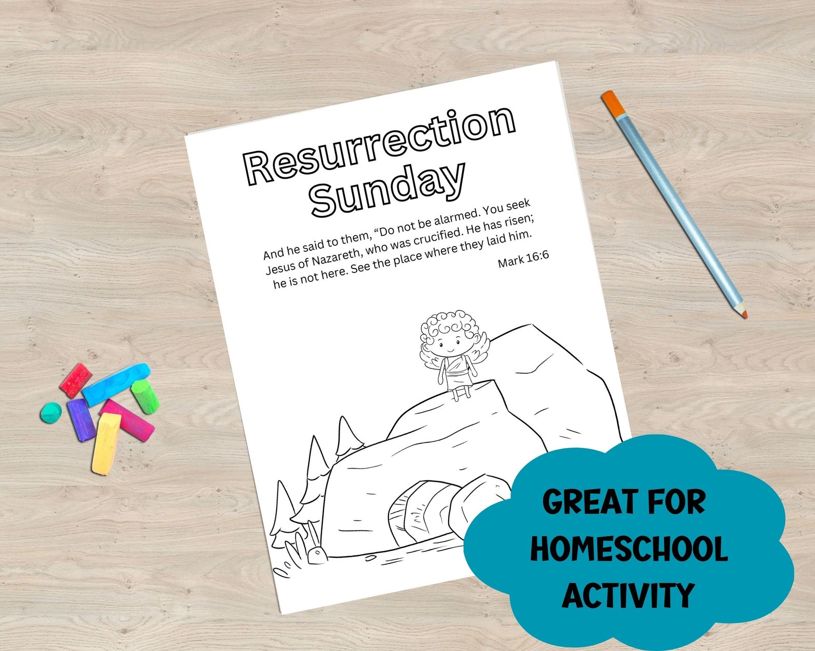 Easter Story Coloring Pages, Printable Easter Coloring Pages, Cute ...