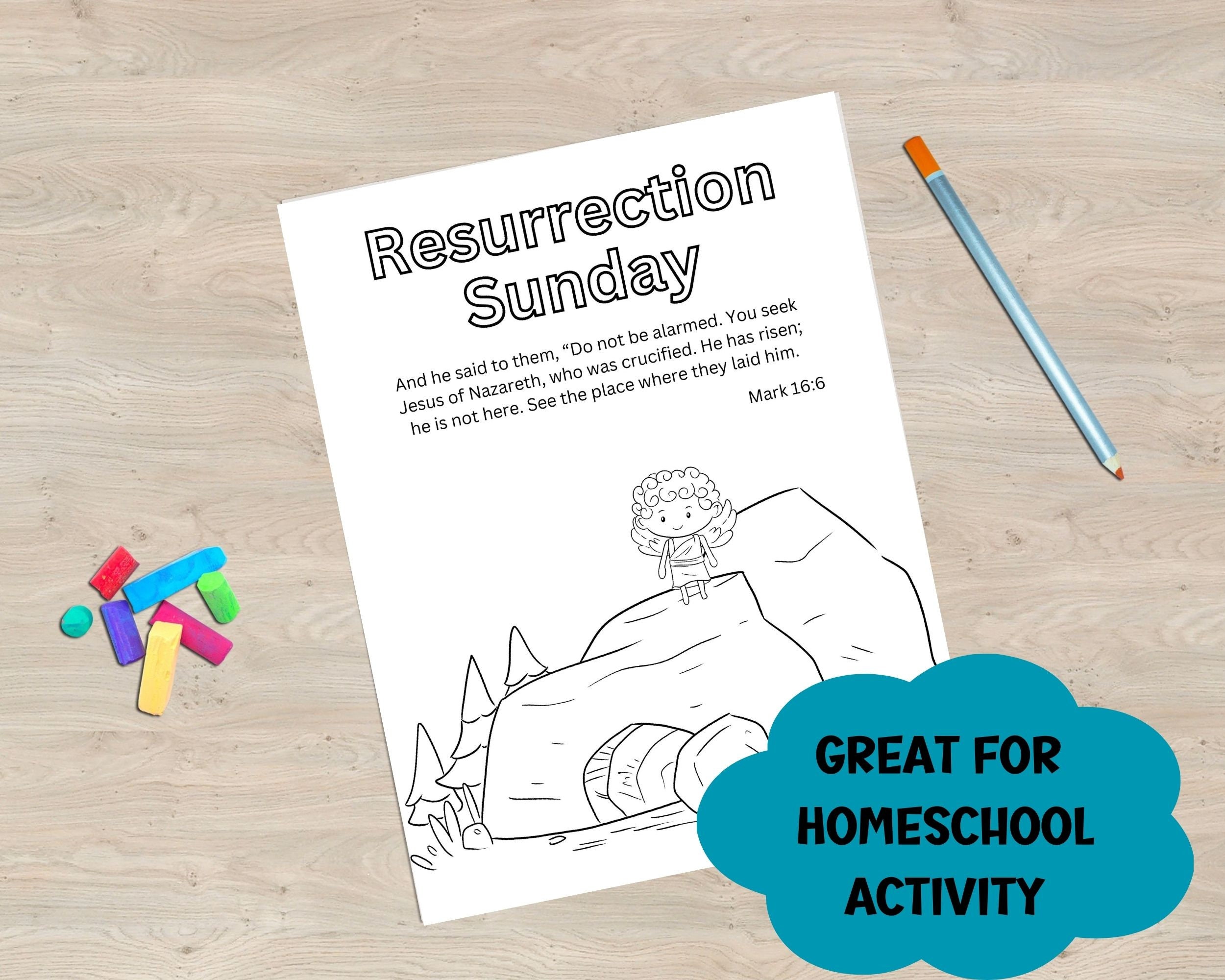 Easter Story Coloring Pages, Printable Easter Coloring Pages, Cute ...