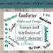 Names and Attributes of God Calendar, Printable 12 Month Calendar, Each ...