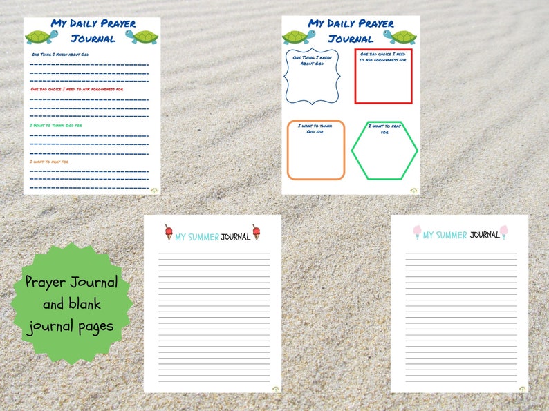 Kids Summer Planner, Printable Habit Tracker, Prayer Journal (PDF) - Etsy