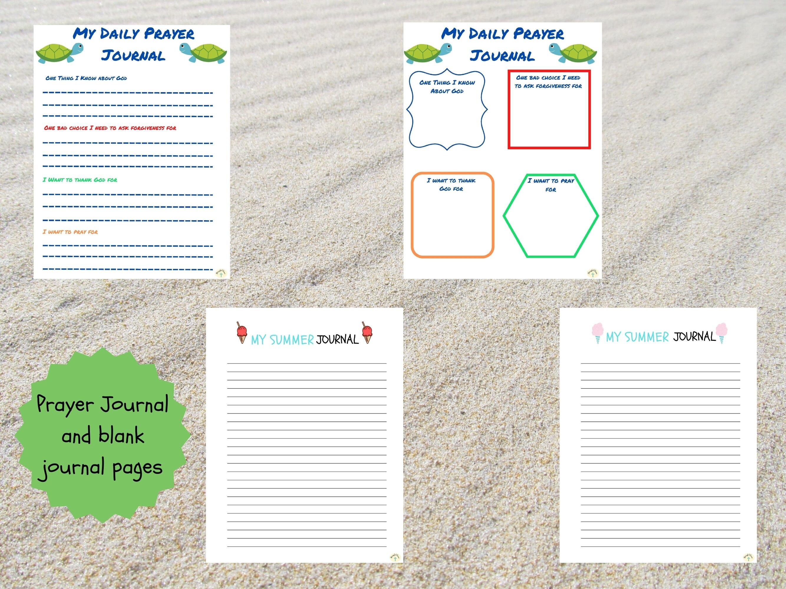 Kids Summer Planner, Printable Planner, Habit Tracker, Prayer Journal ...