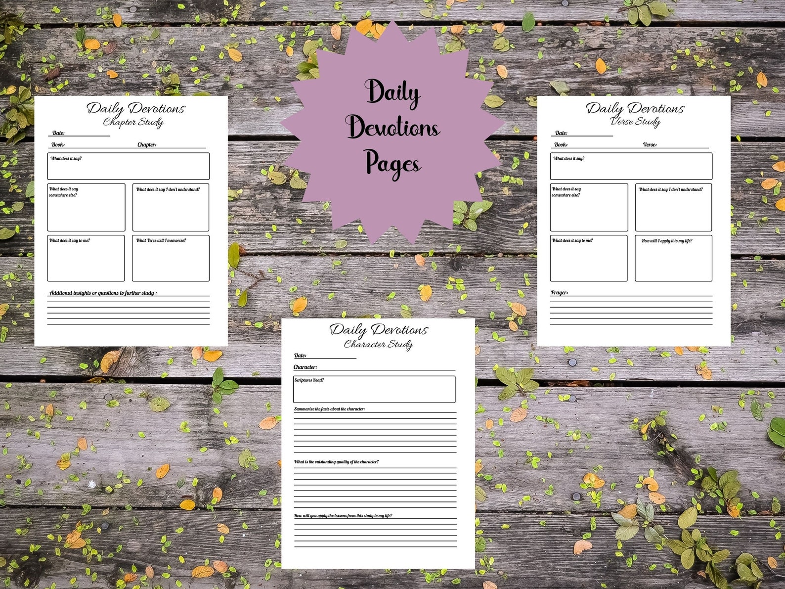 Printable Bible Study Planner, Names of God, Devotional Journal (PDF ...