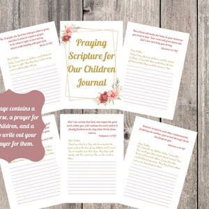 Prayer Journal for Moms, Scripture Prayers for Children (printable PDF ...