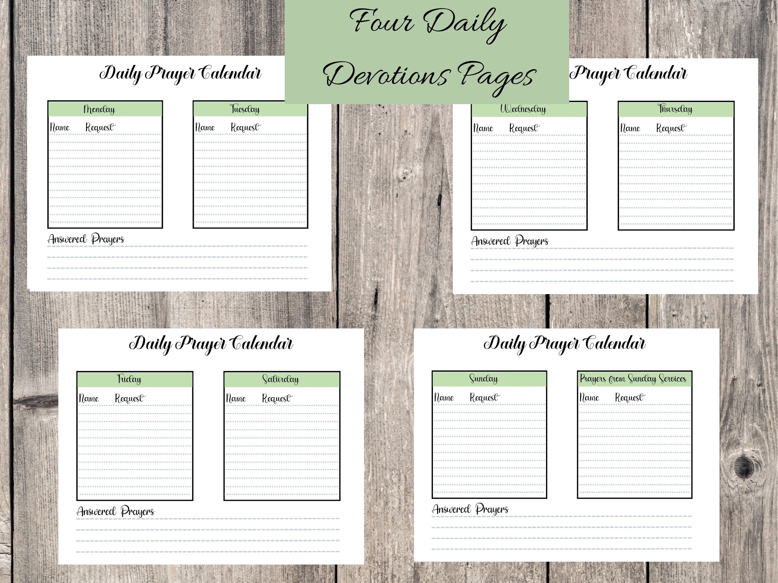 Printable Prayer Planner, Daily, Weekly, Monthly (PDF) - Etsy