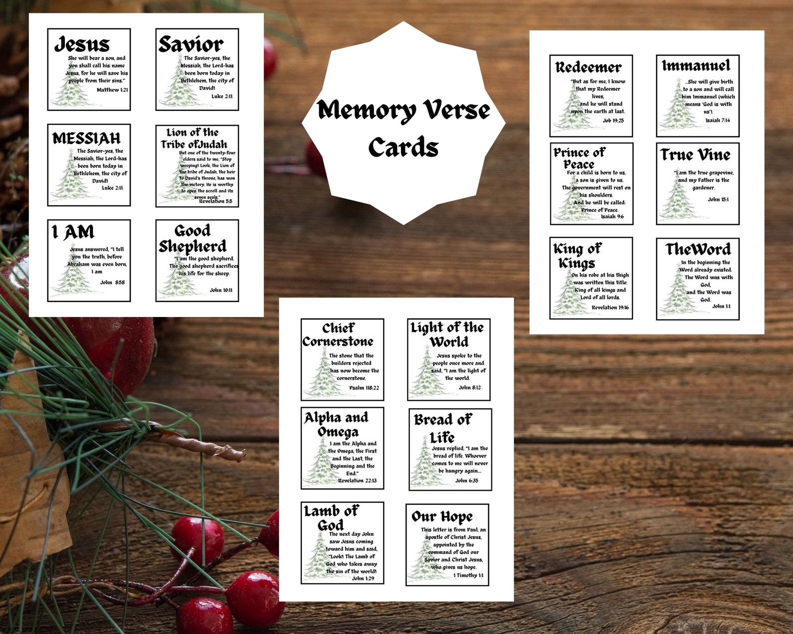 18 Names of Jesus Notecards, Printable Names of Jesus Notecards for ...