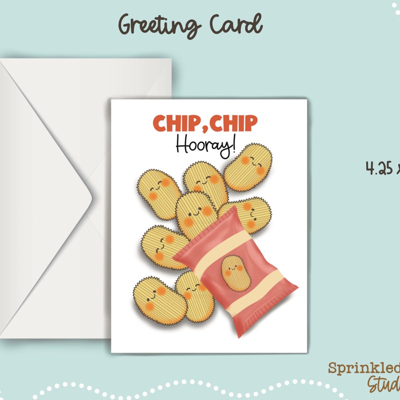 Potato Chip Birthday Card - Etsy