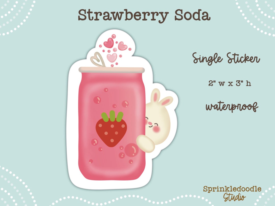 Kawaii Bunny Bubbly Sticker: Adorable Soda Pop With a Hoppy Twist - Etsy