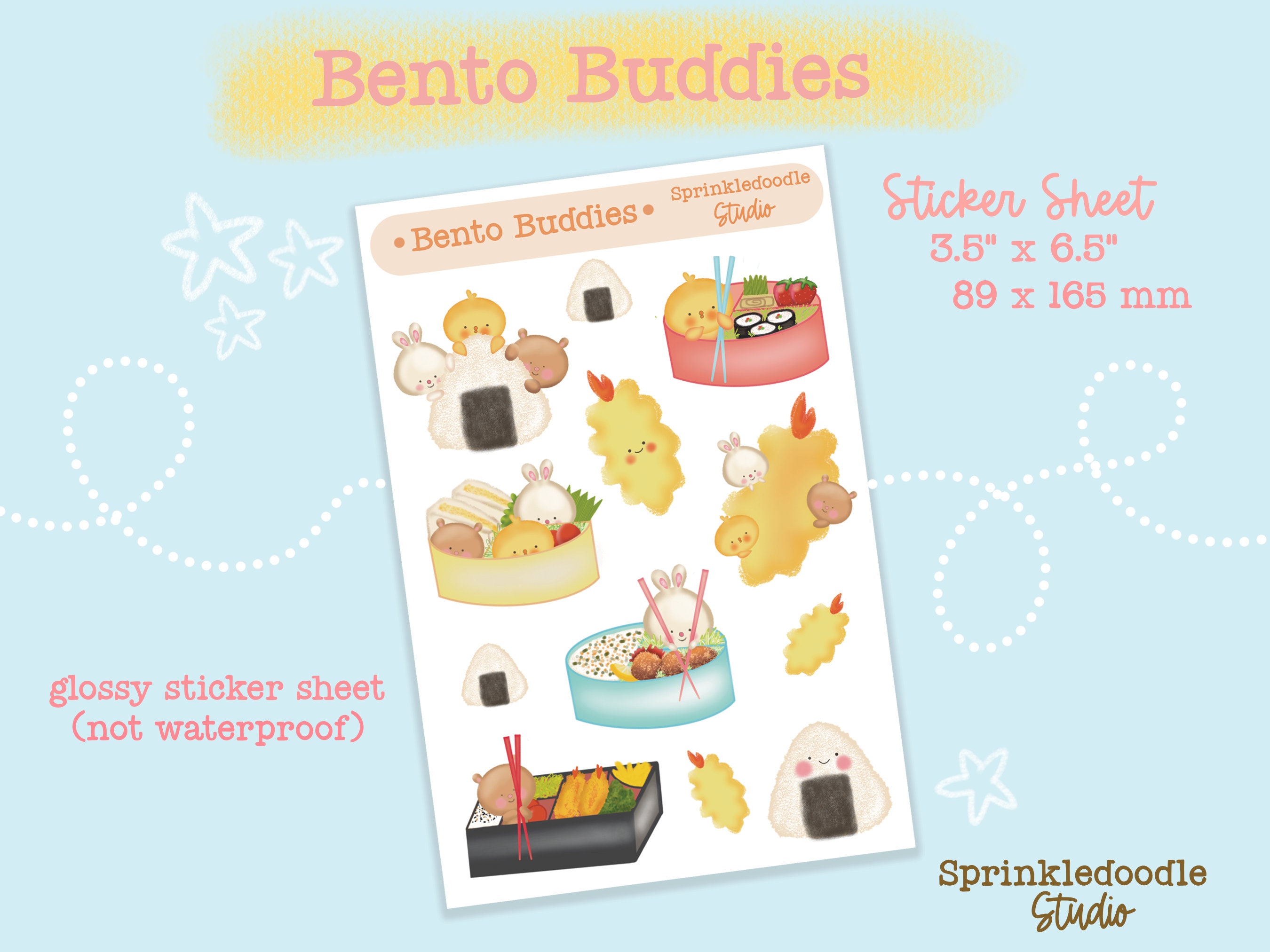 Bento Buddies Sticker Sheet - Etsy