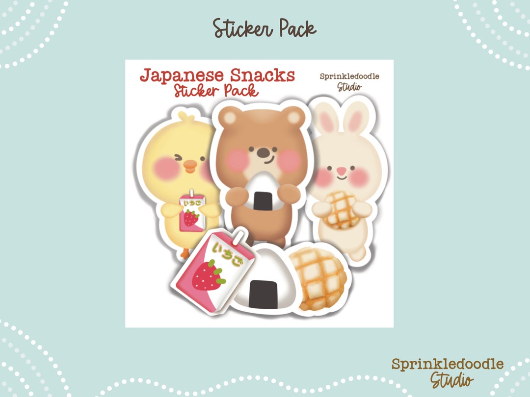Japanese Snacks Sticker Pack: Satisfy Your Cravings With Cuteness - Etsy