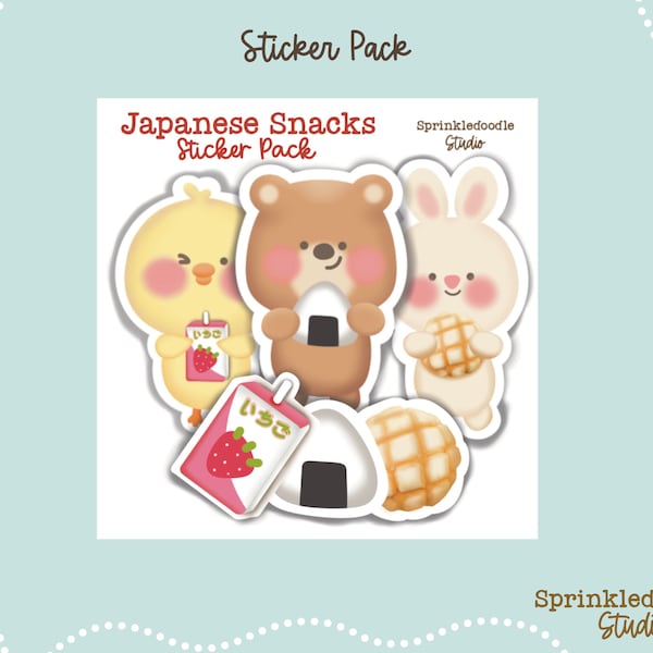 Japanese Snack Stickers - Etsy