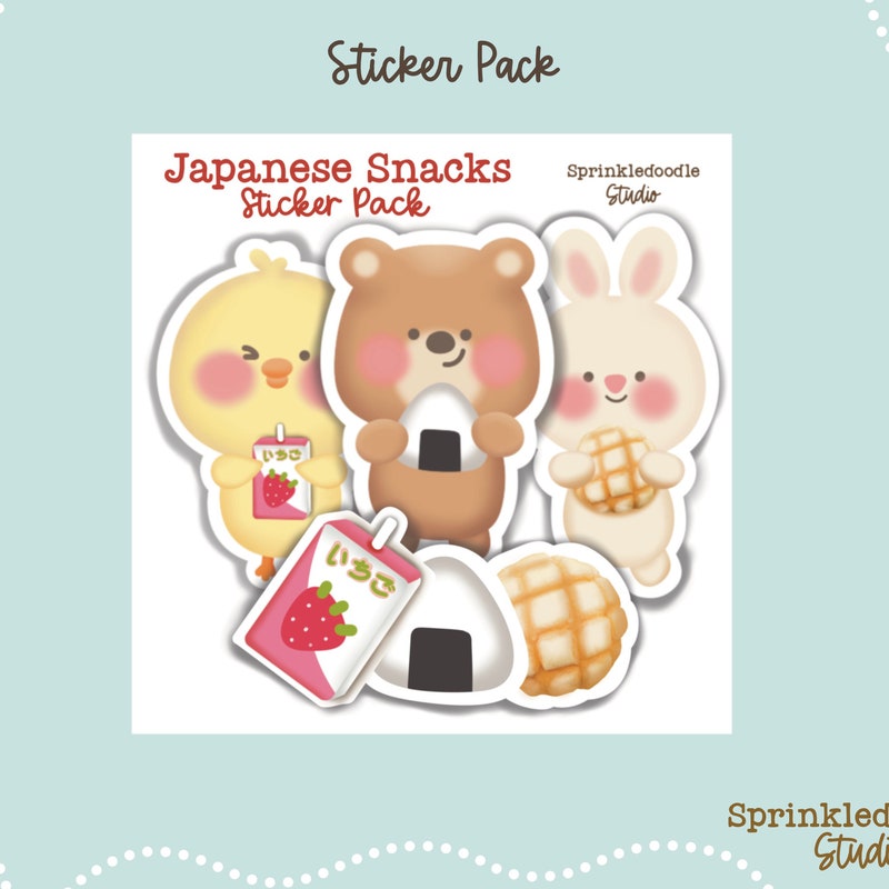 Japanese Snack Stickers - Etsy