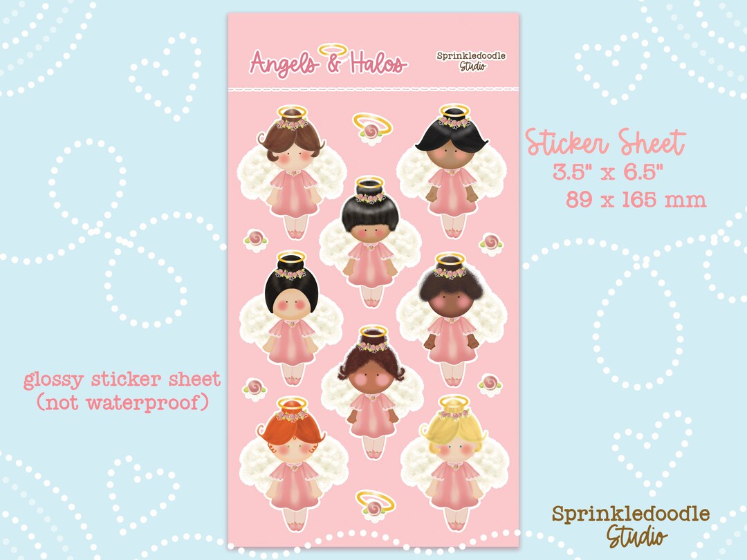 Angels and Halos Sticker Sheet - Etsy