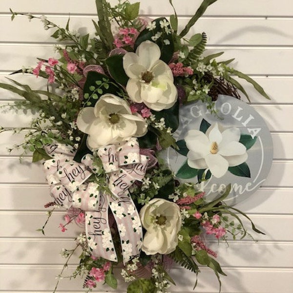 Magnolia Wreath Sign - Etsy
