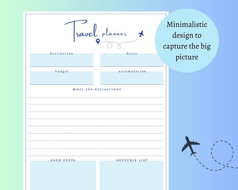 Travel Planner, Itinerary, and Checklist - Etsy