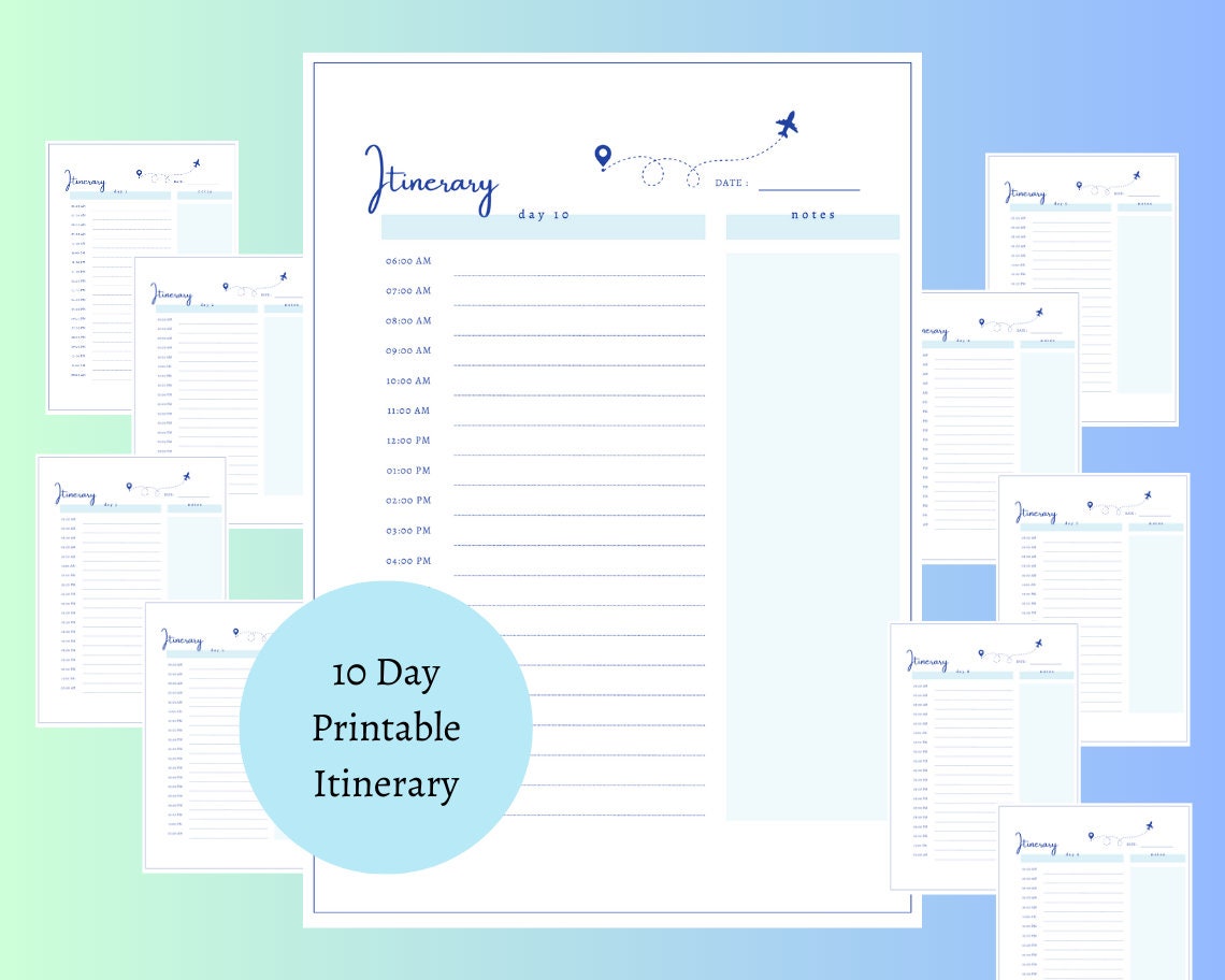 Travel Planner, Itinerary, and Checklist - Etsy