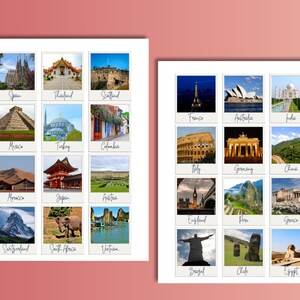 Travel Vision Board With Travel Quotes, Bucket List Templates ...
